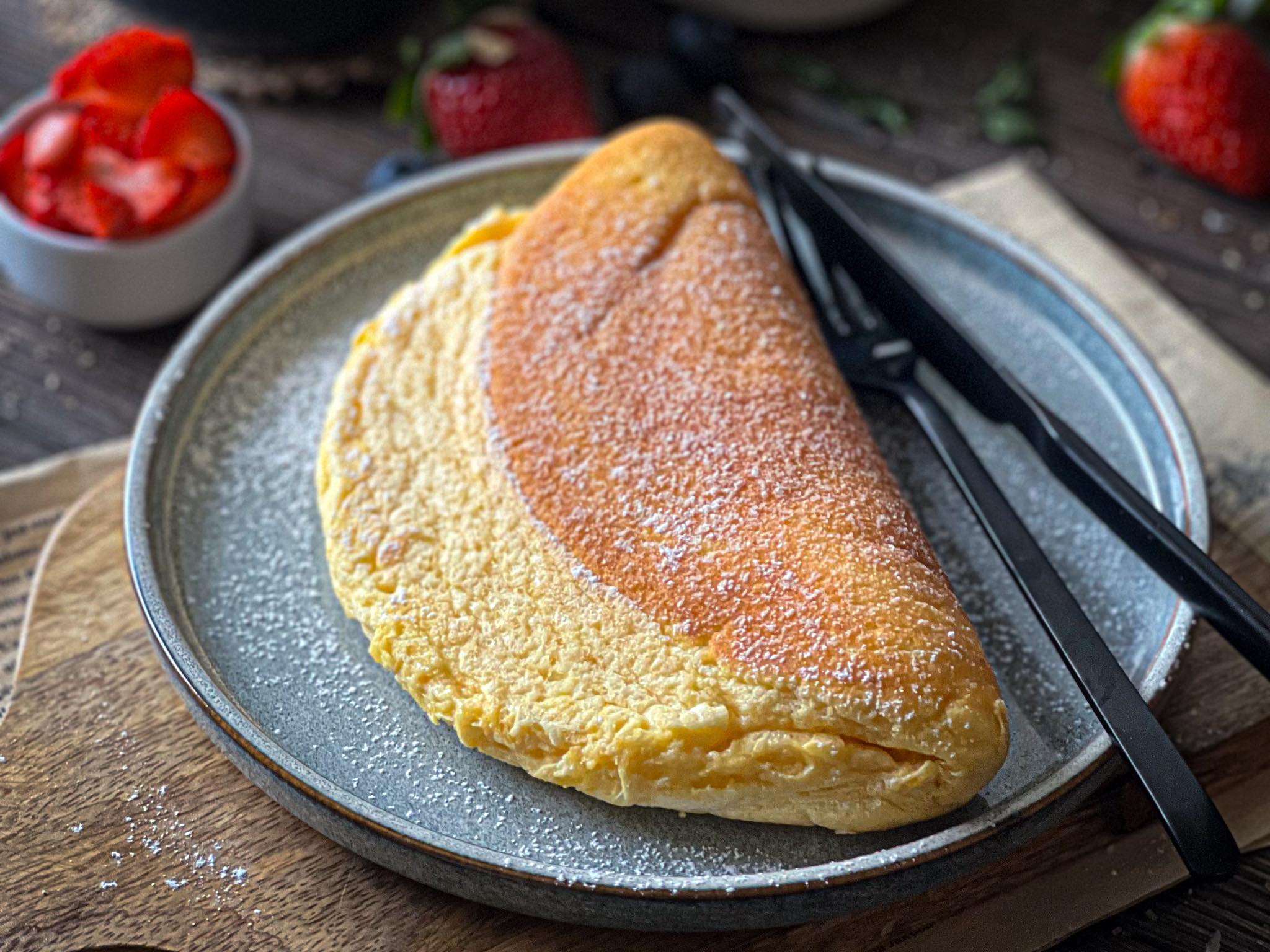 Najlepszy puszysty omlet z samych jajek